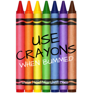 When I get bummed out, I use crayons. | Heidi Miami Marshall