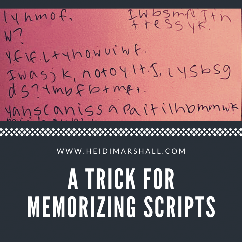 Trick for Memorizing Scripts | Heidi Miami Marshall